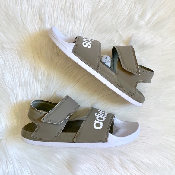 adidas | Shoes | Adidas Adilette Trace Cargo White Sandals | Poshmark